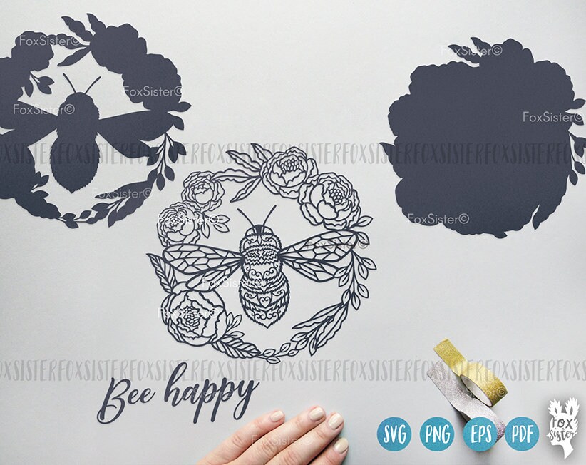 Bee Svg File, Cutting File for Cricut and Silhouette, Bee Svg, Bee ...