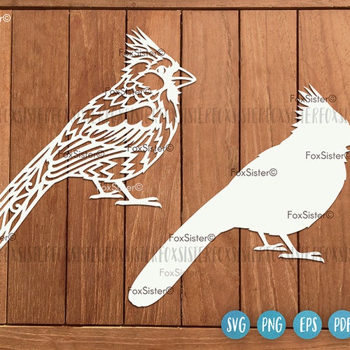 Cardinal Bird Svg Cut File Cardinal Vector Silhouette - Etsy