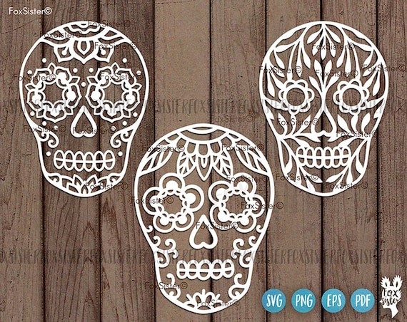 Clip Art & Image Files Craft Supplies & Tools Scrapbooking Sugar Skull ...