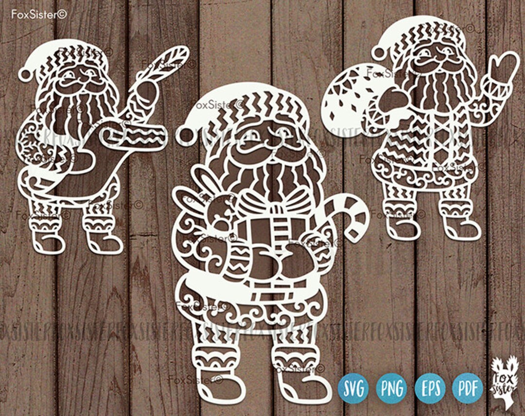Santa Svg, Santa Svg Clipart, Santa Cricut Cut File, Santa Claus Svg ...