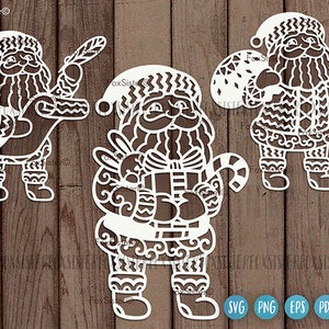 Santa Svg, Santa Svg Clipart, Santa Cricut Cut File, Santa Claus Svg ...
