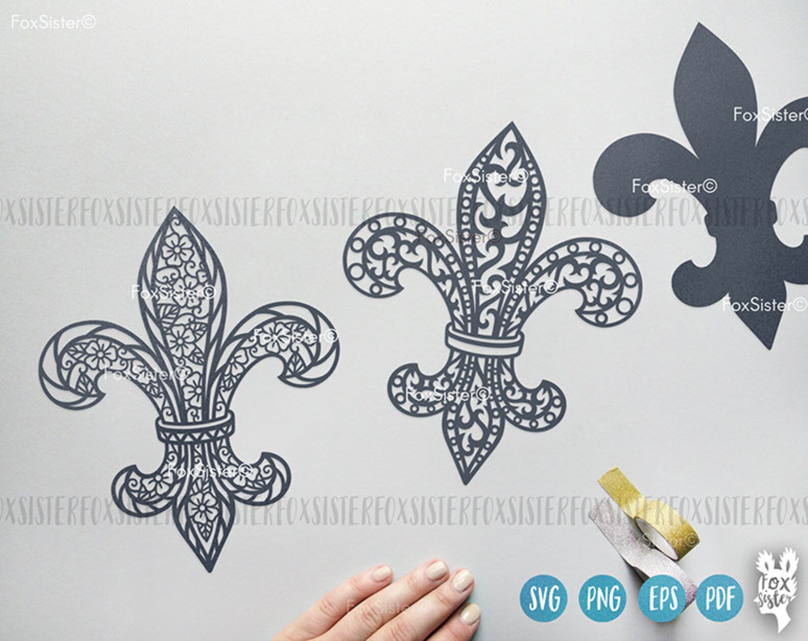 2 Fleur De Lis Svg Designs, Fleur De Lis Vector Clipart, Lily Svg ...