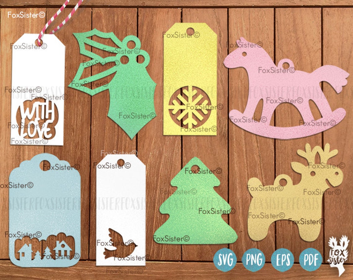 Gift Tags SVG Cut File Bundle Digital Svg Tags Labels Svg - Etsy