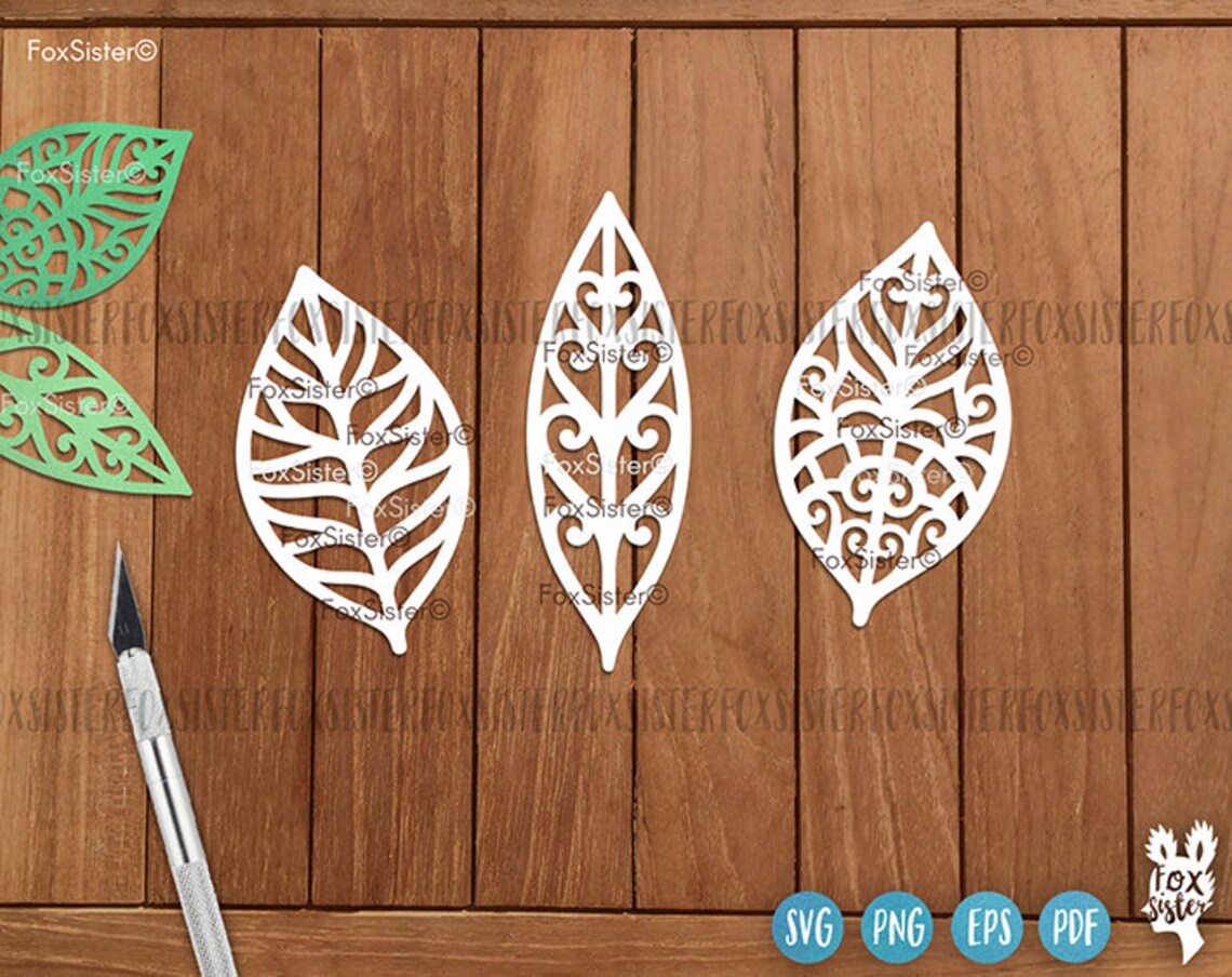 Leaves Svg Bundle SET 4 Leaf Svg 8 Designs Leaves Cut File | Etsy