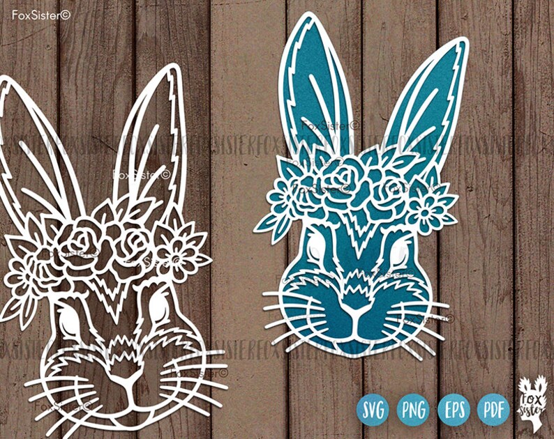 Cute Bunny Svg for Cricut and Silhouette Cute Animal Svg | Etsy