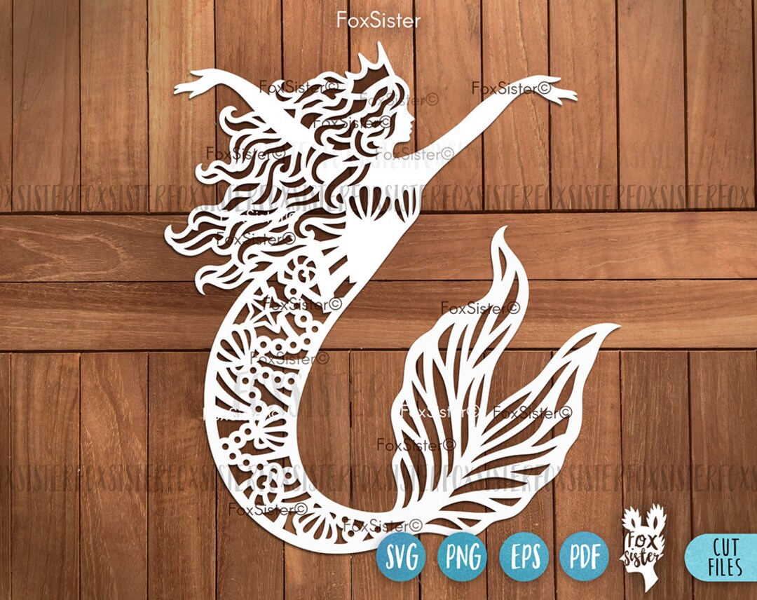 Mermaid Princess Svg Cut File for Cricut and Silhouette, Mermaid ...