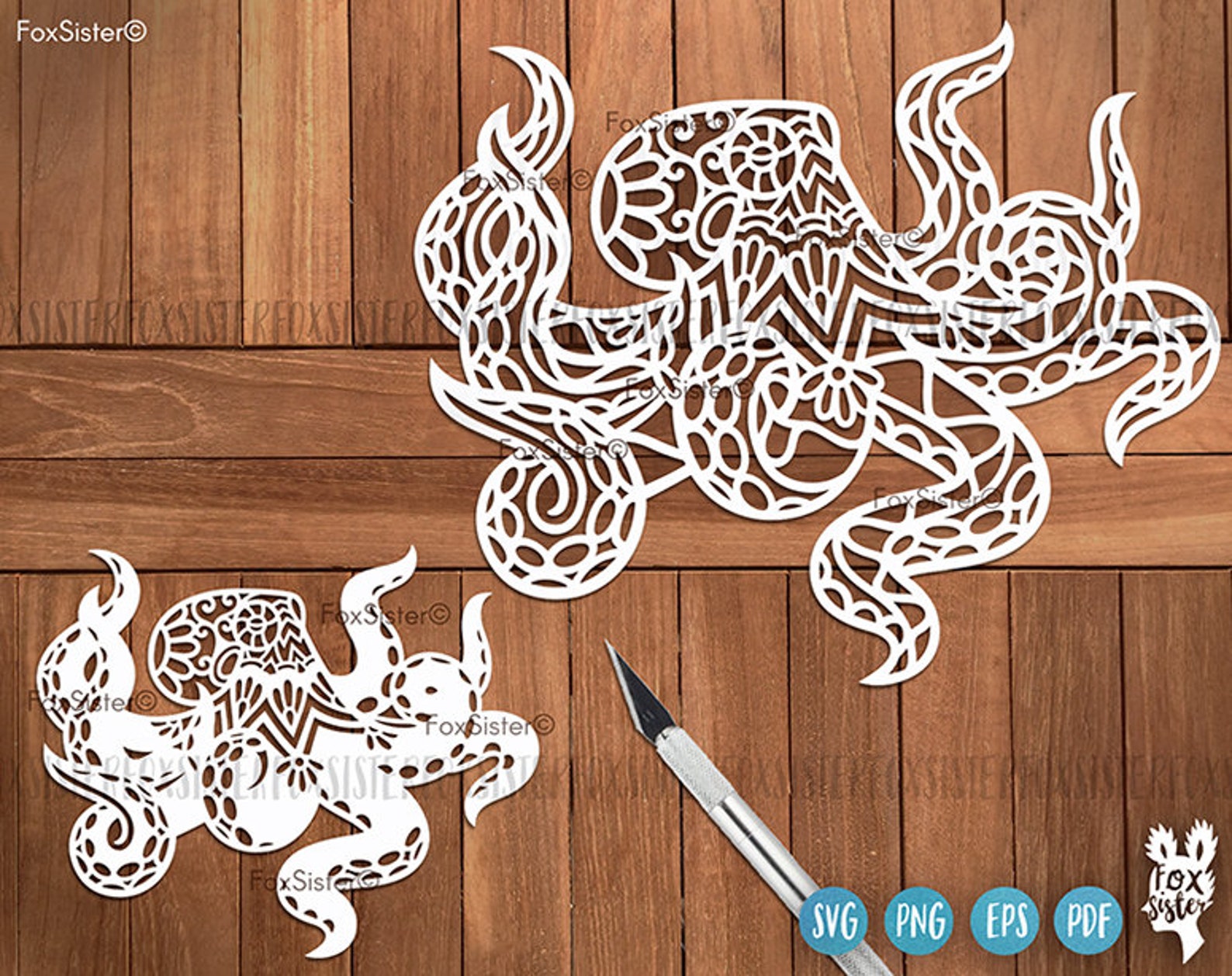 Octopus Svg for Cricut and Silhouette, Svg Files, Octopus Cutting File ...