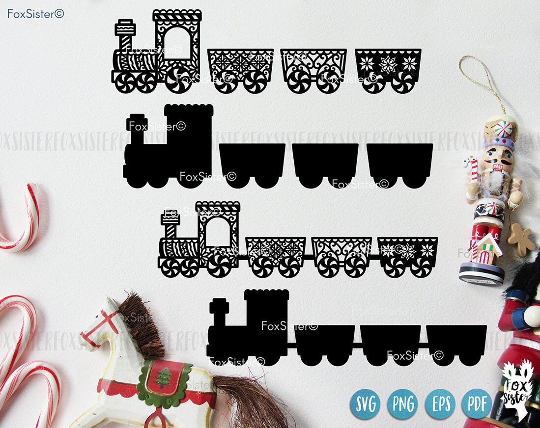 Christmas Train Set Svg Bundle, Christmas Toy Svg, Christmas Tree ...