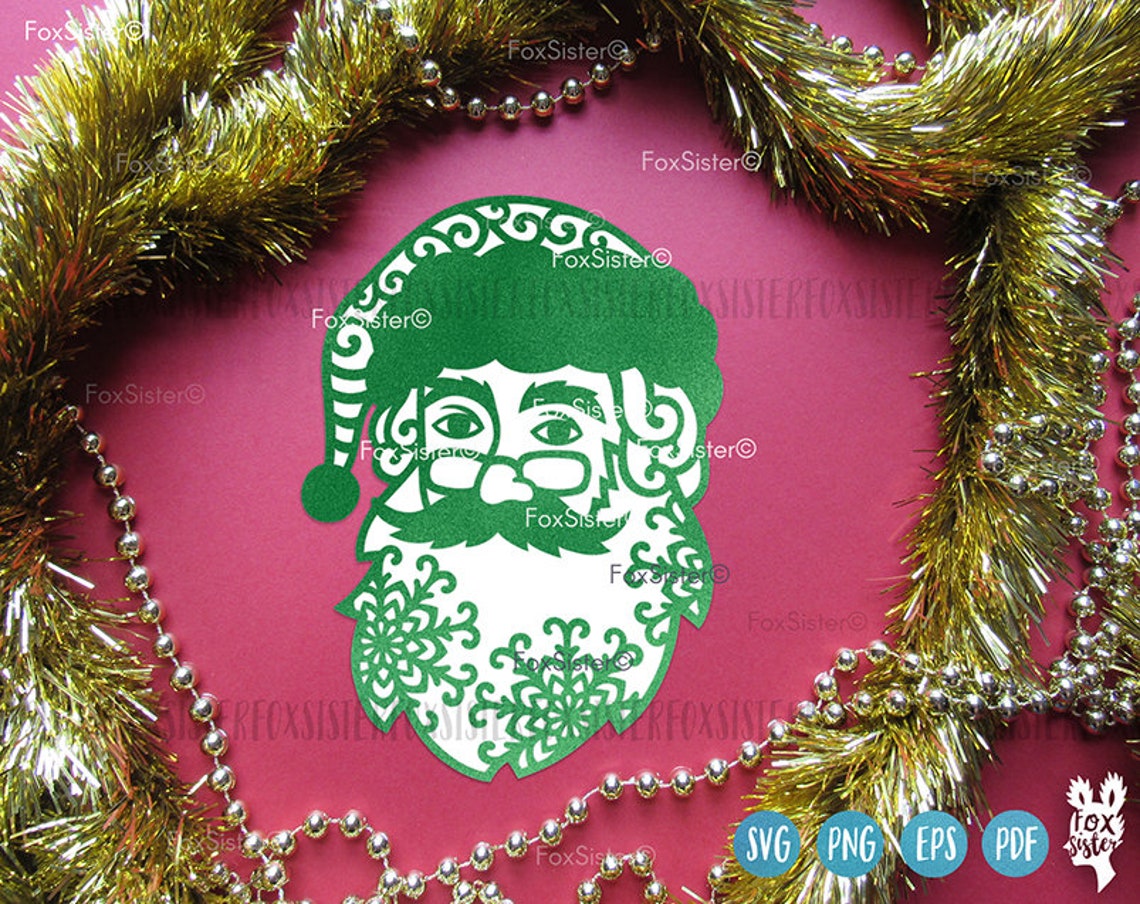 Santa Svg Files Santa Claus Clipart Christmas Svg Files - Etsy