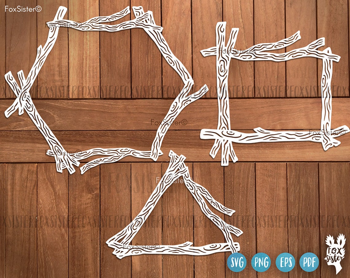 Wooden Frames Svg for Cricut and Silhouette Wood Svg | Etsy