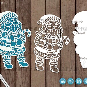 Santa Svg, Santa Svg Clipart, Santa Cricut Cut File, Santa Claus Svg ...