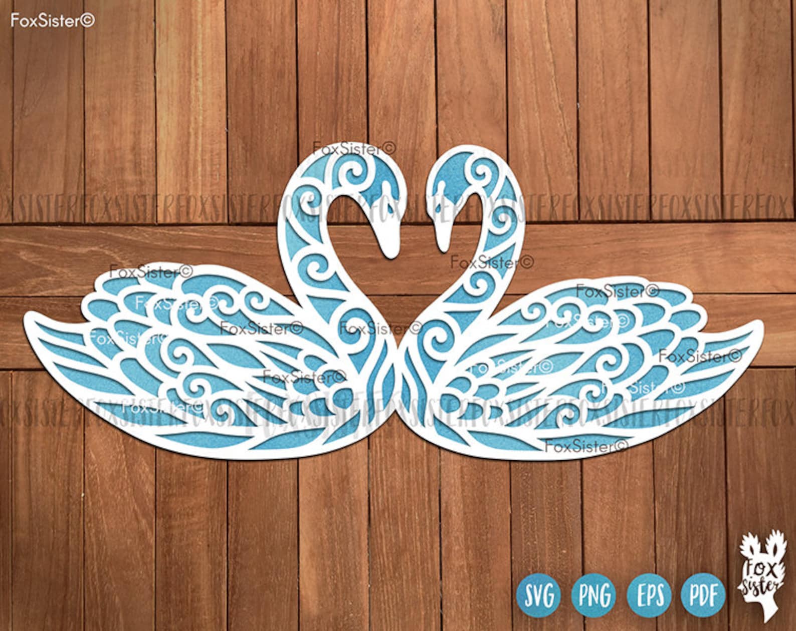 Swans Svg Two Swans Svg Love Svg Mandala Animal Svg - Etsy