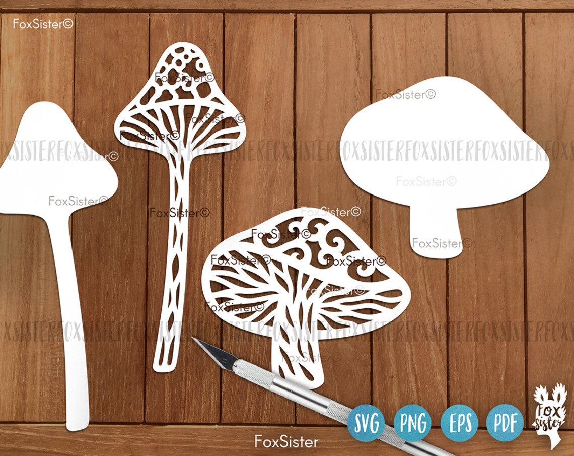 Mushroom Svg Bundle for Cricut, Silhouette and Laser Cutters, Mystical ...