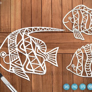 4 Happy Fish Svg Cutting Files for Cricut and Silhouette Set2, Fish ...