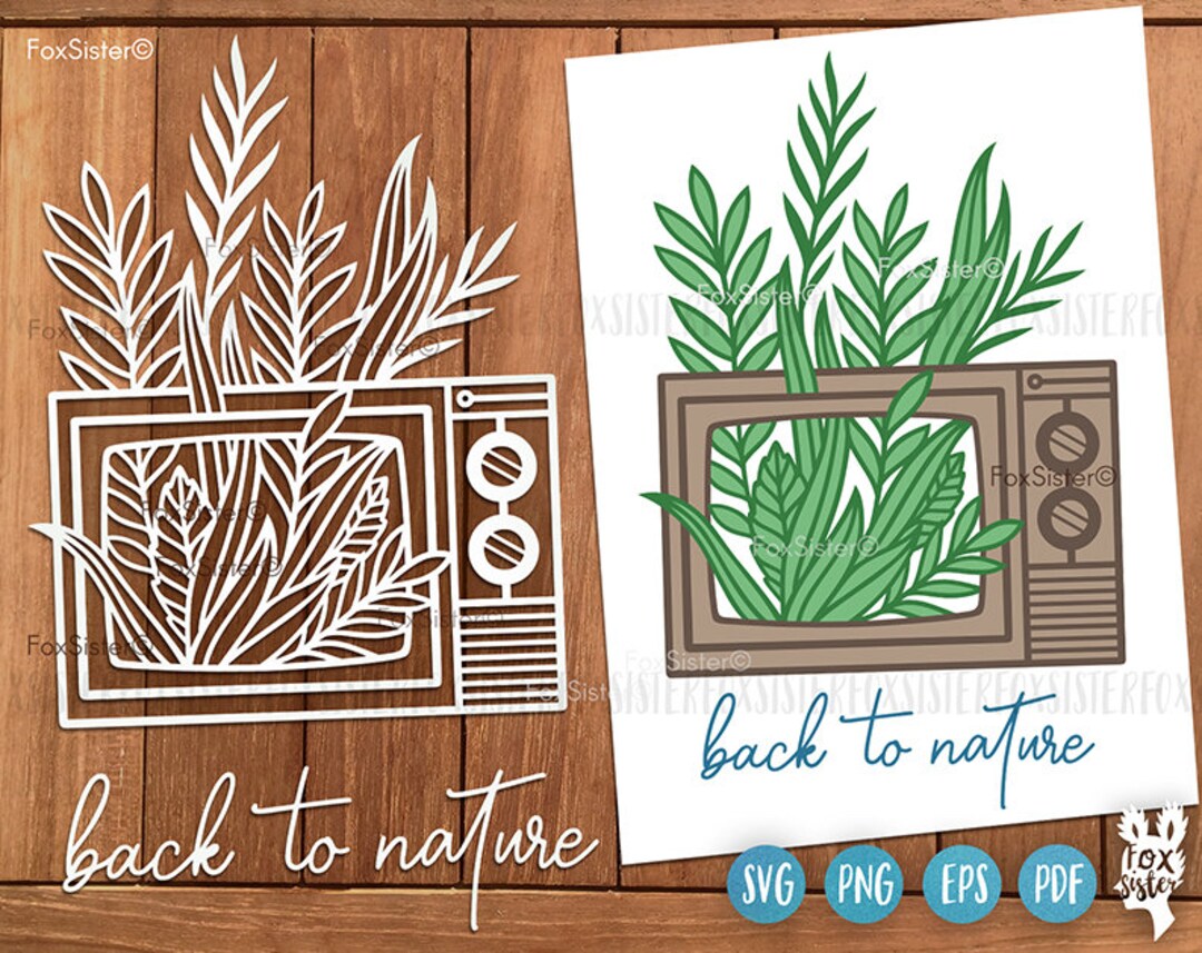 Plants Svg Cut File for Cricut and Silhouette, Back to Nature Svg ...