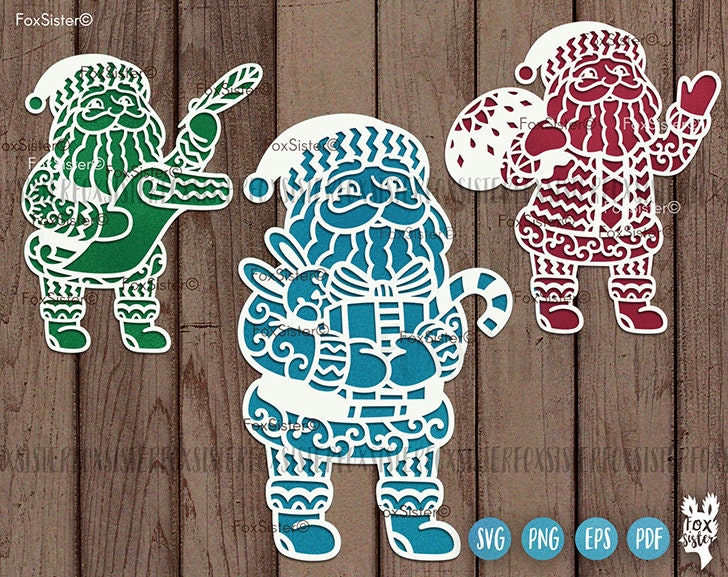 Santa Svg Santa Svg Clipart Santa Cricut Cut File Santa | Etsy