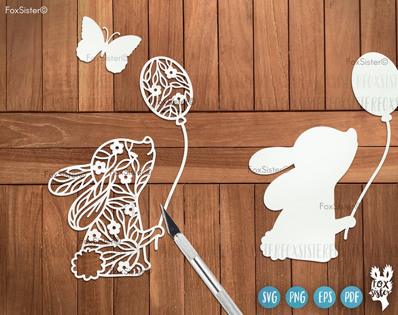 Bunny Svg for Cricut and Silhouette Bunny Svg File Cute | Etsy