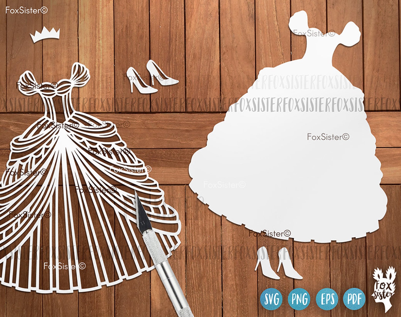 Dress Svg Cut File for Cricut and Silhouette Princess Party - Etsy UK
