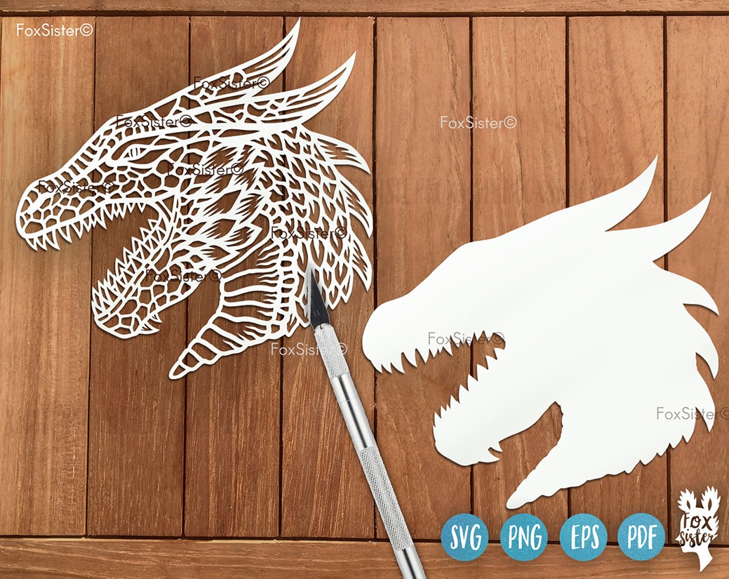 Dragon Svg Design for Cricut and Silhouette Dragon Printable - Etsy