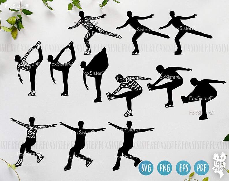 Figure Skating Svg Bundle for Cricut Silhouette Ice Skating - Etsy UK