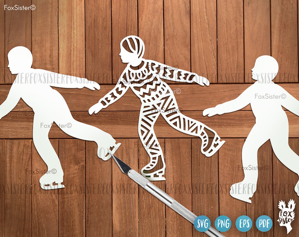 Ice Skating Svg Bundle for Cricut and Silhouette Ice Skating - Etsy