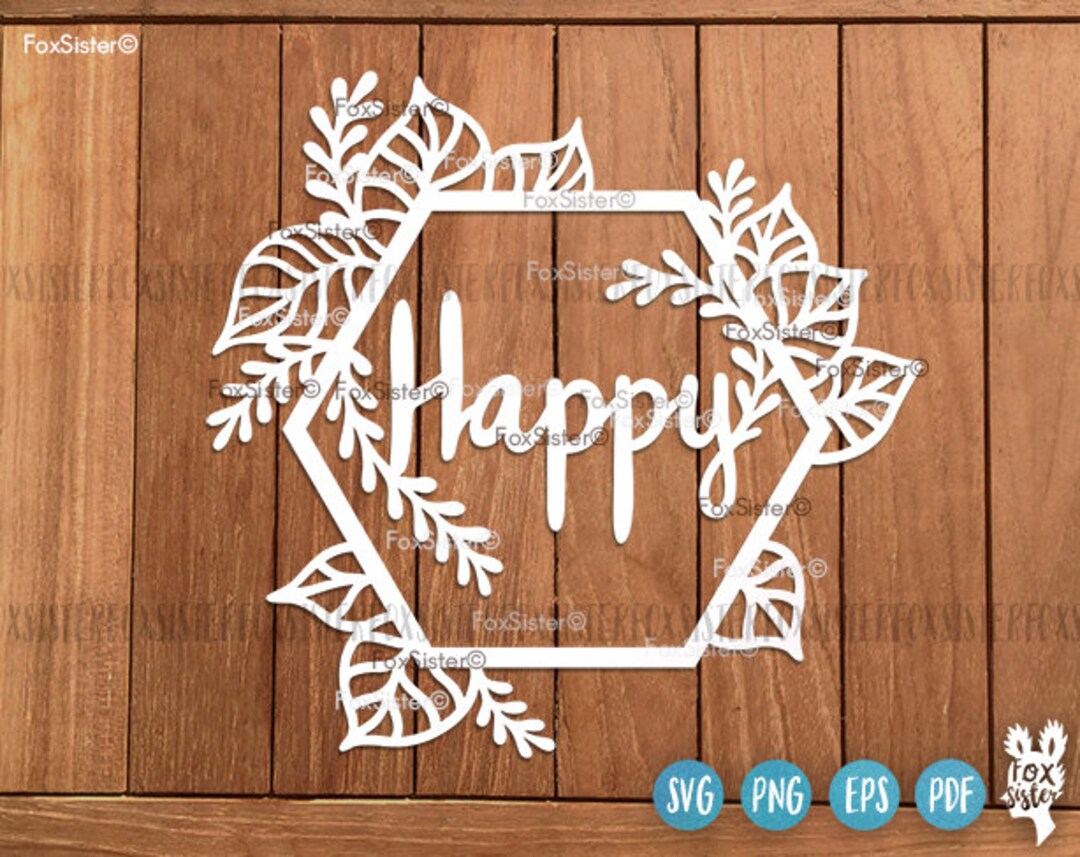 Happy Svg Cut File for Cricut and Silhouette Positive Svg - Etsy