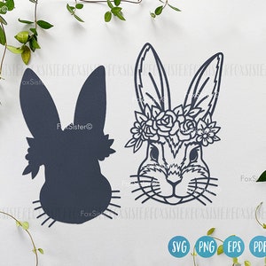 Cute Bunny Svg for Cricut and Silhouette, Cute Animal Svg, Baby Animal ...