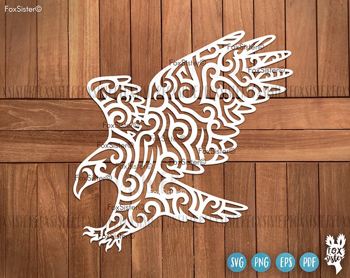 Eagle Vector Svg Detailed Cutting File Design, Eagle Clipart, Eagle Svg ...