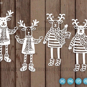 Reindeer Svg Cut File Christmas SVG Deer Cut File Deer Svg - Etsy