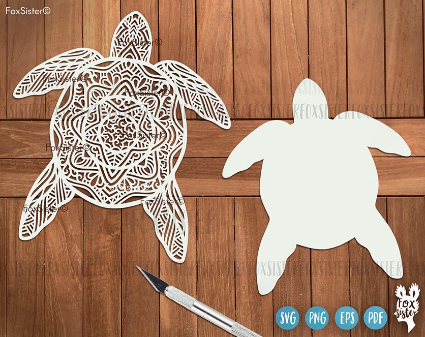 Turtle svg for Cricut and Silhouette geometric animal svg | Etsy