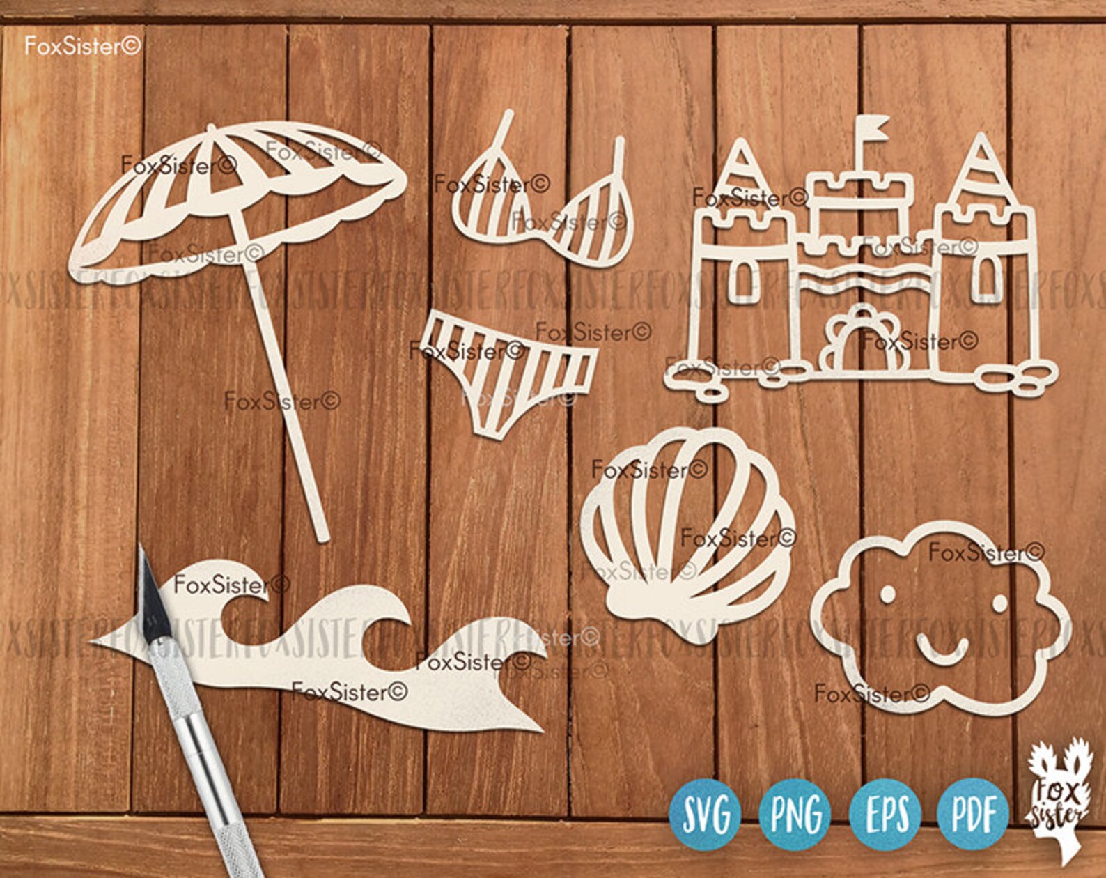 Beach Svg Bundle Including Holiday and Summer Svg Designs, Shell Svg ...