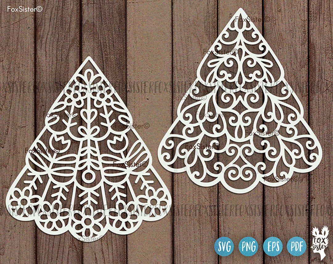 2 Christmas Trees Svg Bundle for Cricut and Silhouette, Christmas Svg ...