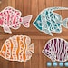 4 Happy Fish Svg Cutting Files for Cricut and Silhouette Set2, Fish ...