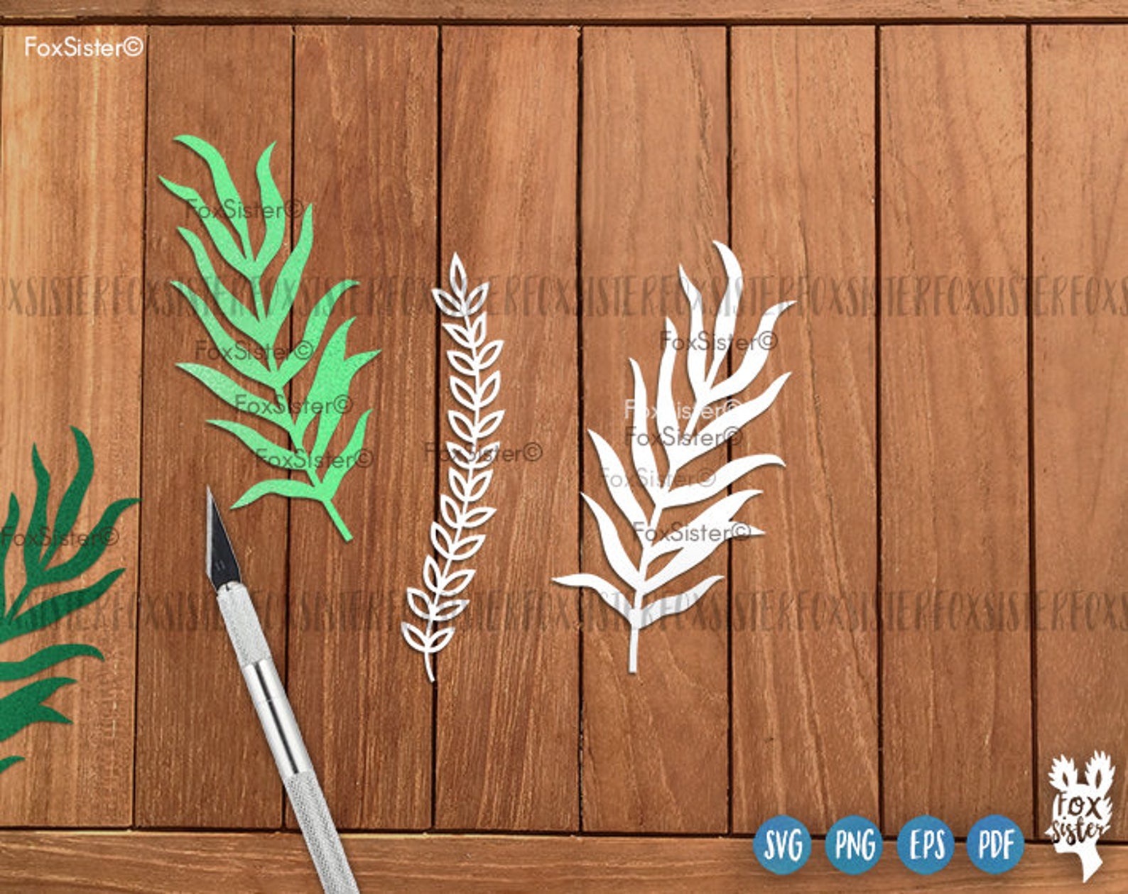 Leaf Svg Branches Svg File 8 Designs SET 1 Hand Drawn Svg - Etsy