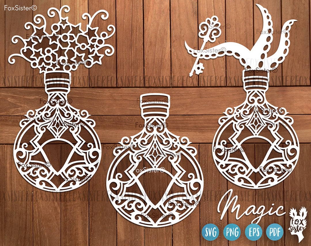 Potion Bottle Svg Bundle for Cricut and Silhouette, Witchy Svg, Magic ...