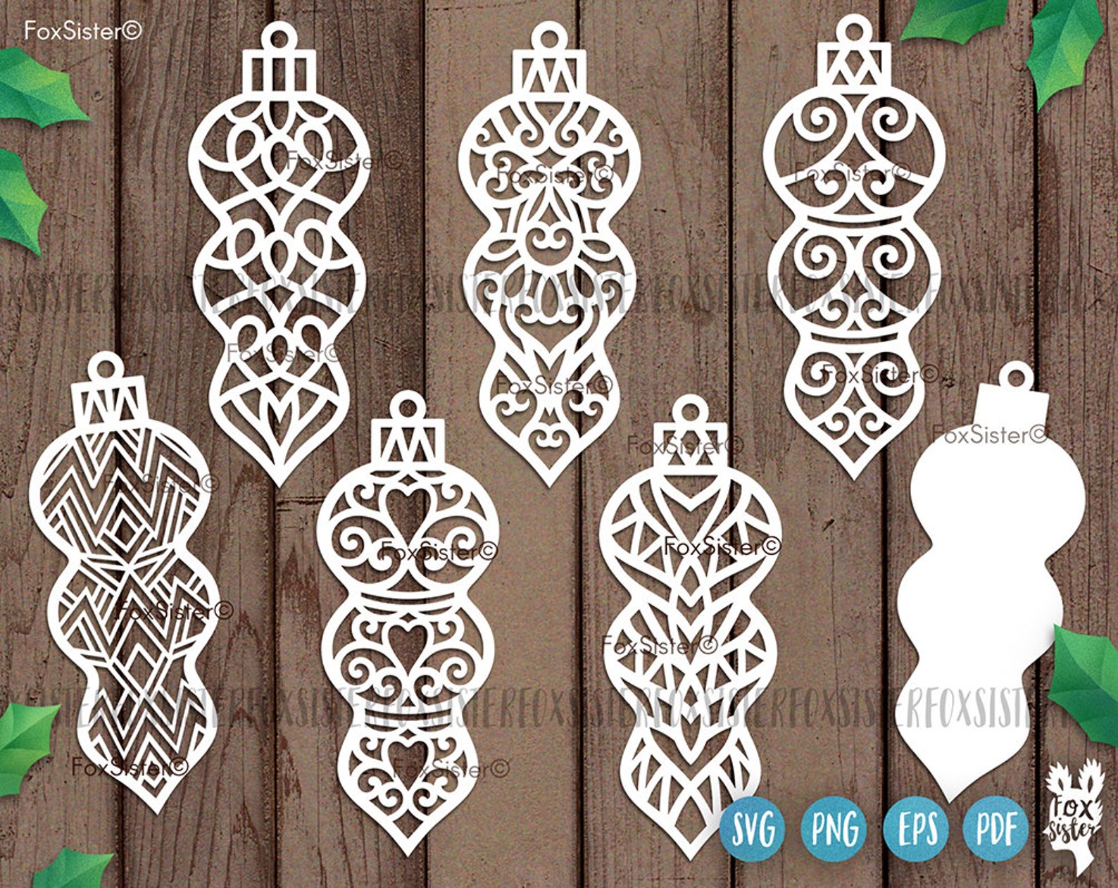 Christmas Bauble Svg Cut File Bundle for Cricut and - Etsy UK