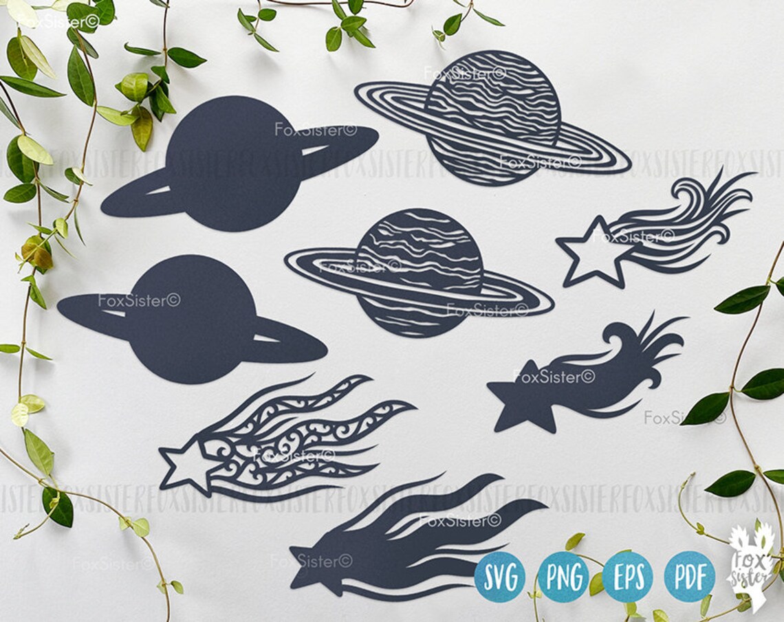 Planets Svg for Cricut and Silhouette Space Svg Foxsister - Etsy UK