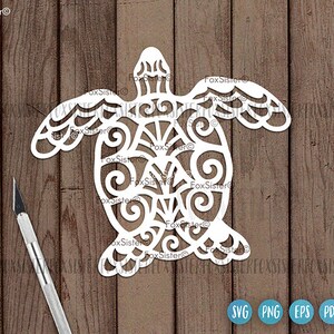 Turtle Mandala Svg, Boho Jellyfish Svg, Vector Fish Svg, Sea Svg ...