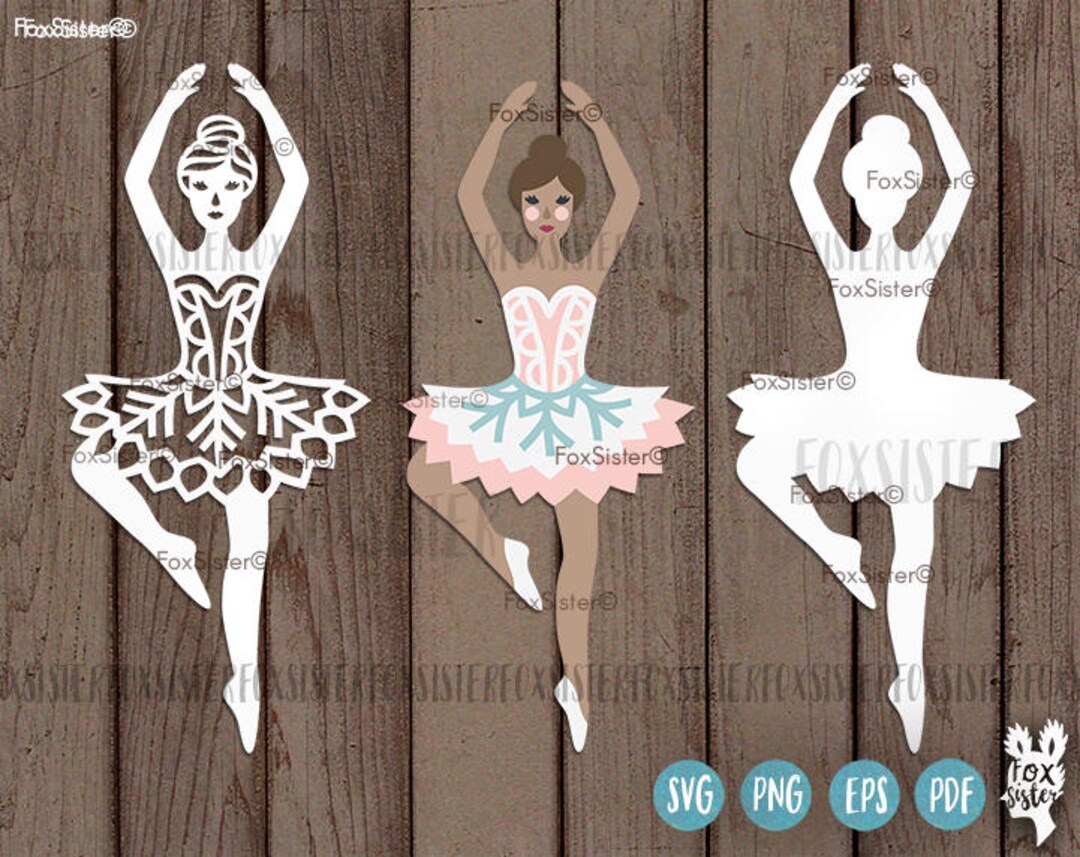 Ballerina Svg Cut File Detailed and Layered, Ballet Dancer Svg Cut ...