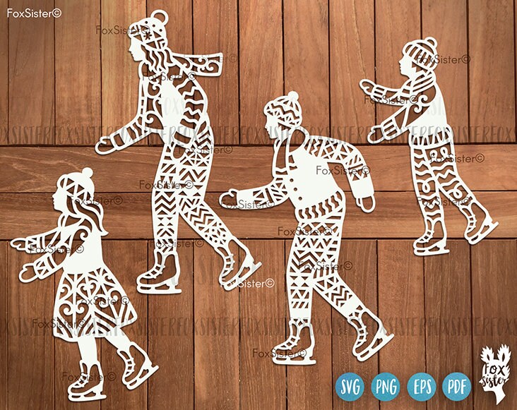 Ice Skaters Svg Cut File Ice Skating Svg Figure Skater Svg | Etsy