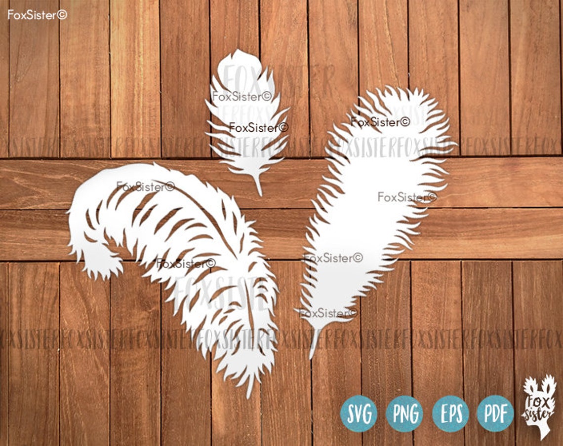 34 Feathers SVG Bundle Cut File Templates Feather Feather | Etsy