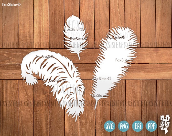 34 Feathers SVG Bundle! Cut File Templates | Feather | Feather Vector ...