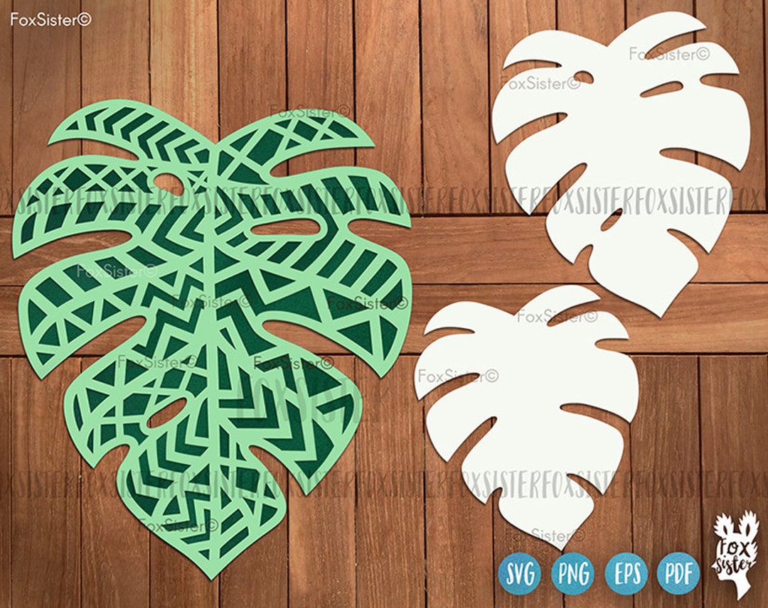 Leaves Svg Set 10, Tropical Leaf Svg File 3 Leaf Designs, Leaves Cut ...