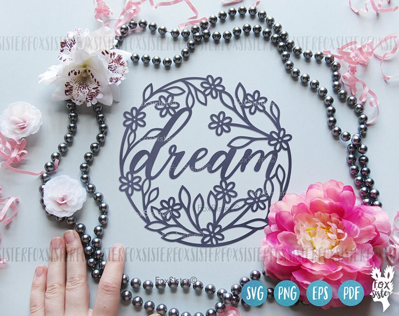 Dream Svg Cutting File for Cricut and Silhouette, Dream Cut File, Dream ...