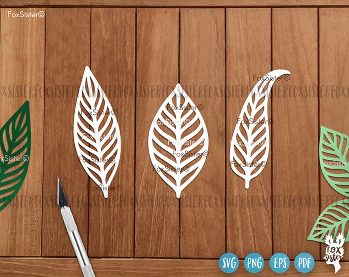 Leaves Svg Bundle SET 4, Leaf Svg 8 Designs, Leaves Cut File Wreath ...