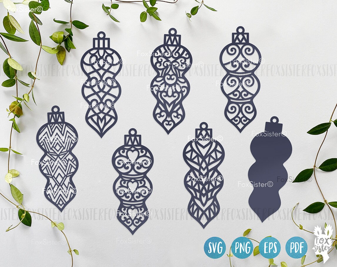 Christmas Bauble Svg Cut File Bundle for Cricut and - Etsy UK