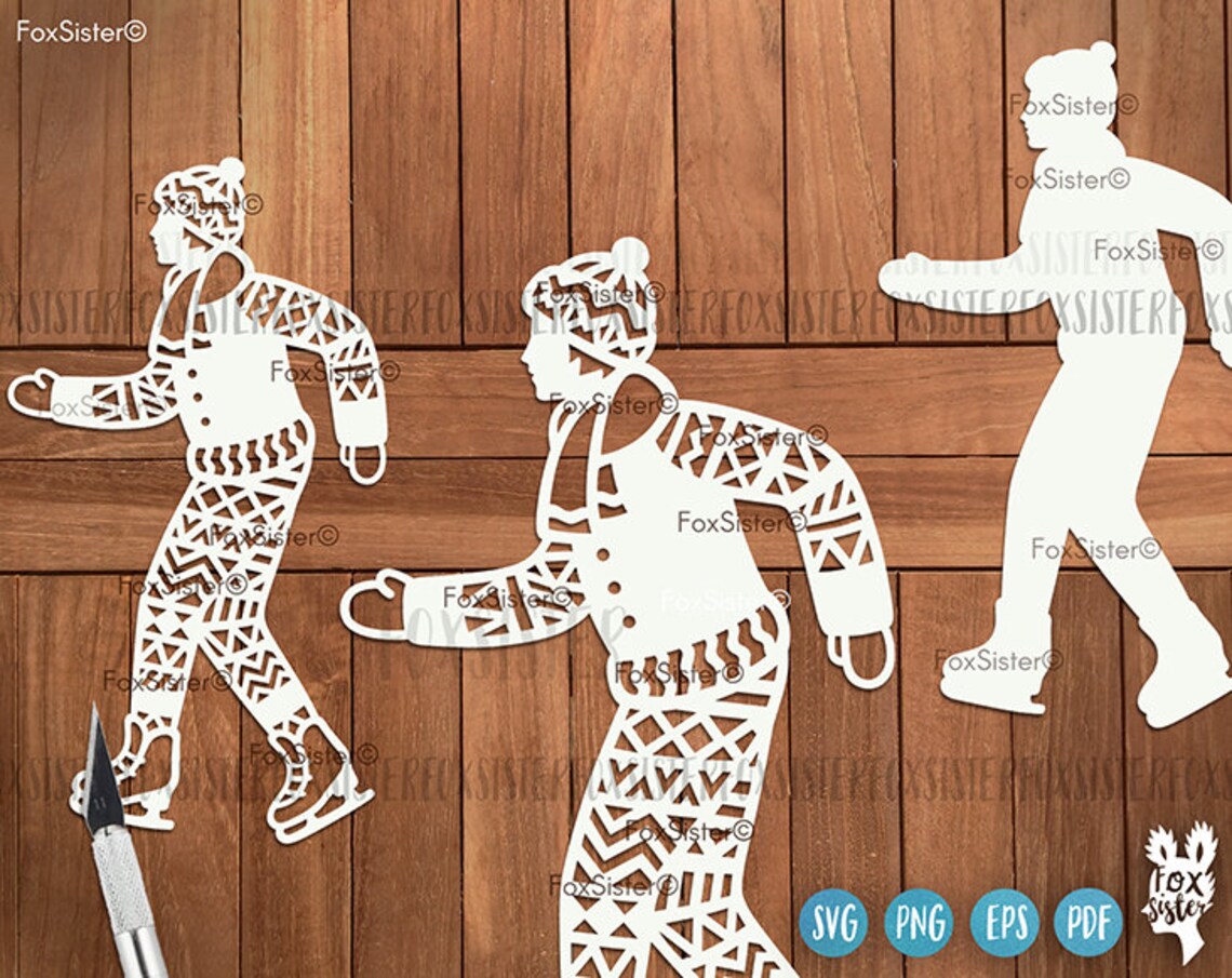 Ice Skaters Svg Cut File Ice Skating Svg Figure Skater Svg - Etsy UK