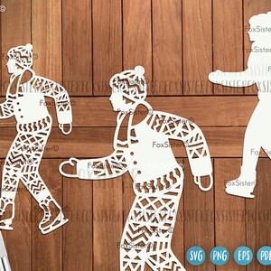 Ice Skaters Svg Cut File, Ice Skating Svg, Figure Skater Svg, Christmas ...