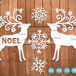 Svg Reindeer Deer Svg Cut File Clipart Christmas Deer - Etsy