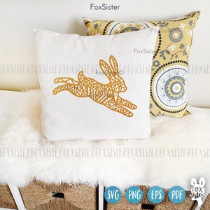 Bunny Svg Geometric Design for Cricut Silhouette, Glowforge and Other ...